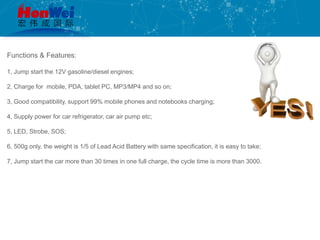 Honwei H11 Wireless Quick Charging Jump Starter Power Bank | PDF