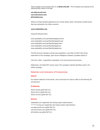 The VOHO Campaign: An In Depth Analysis | PDF