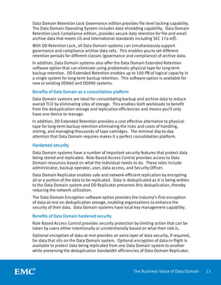 Deduplication Solutions Are Not All Created Equal: Why Data Domain? | PDF