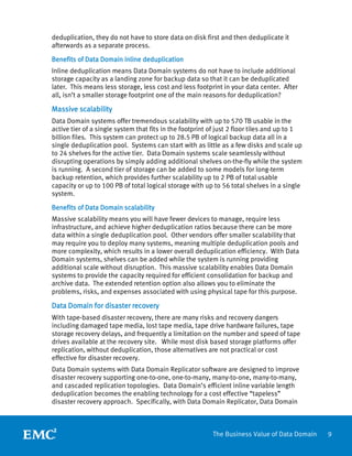 Deduplication Solutions Are Not All Created Equal: Why Data Domain? | PDF