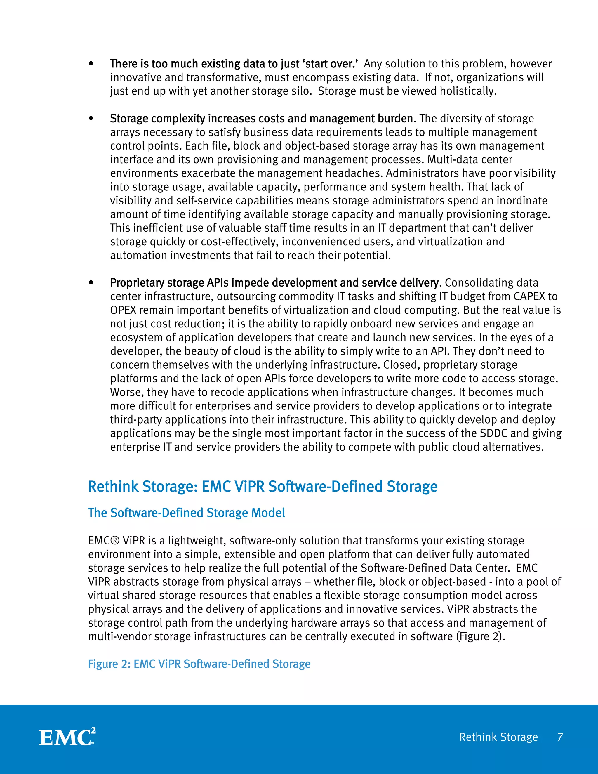 Rethink Storage: Transform the Data Center with EMC ViPR Software ...