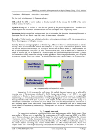 Drubbing an Audio Messages inside a Digital Image Using (ELSB) Method | PDF