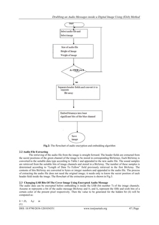 Drubbing an Audio Messages inside a Digital Image Using (ELSB) Method | PDF