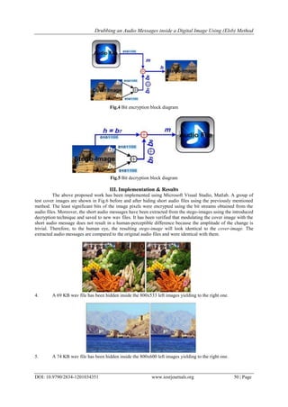 Drubbing an Audio Messages inside a Digital Image Using (ELSB) Method | PDF
