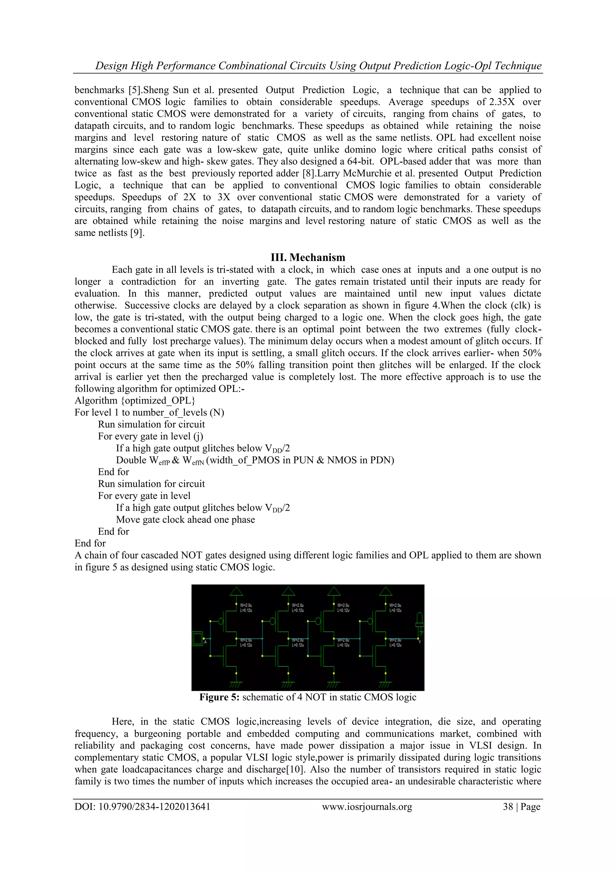 Design High Performance Combinational Circuits Using Output Prediction 9819