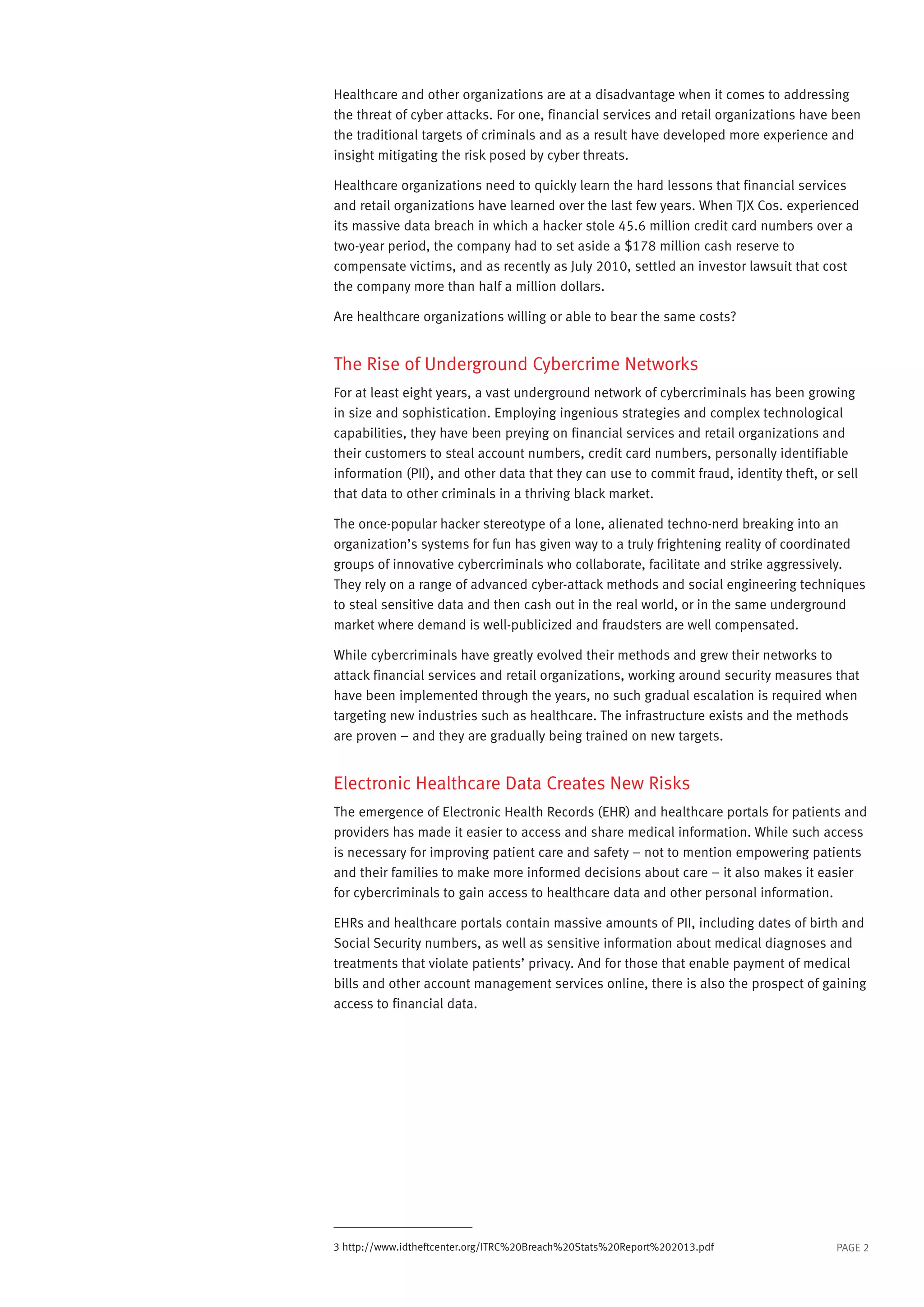 Cybercrime and the Healthcare Industry | PDF