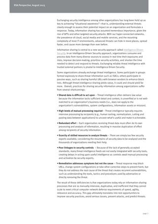 Transforming Expectations for Treat-Intelligence Sharing | PDF