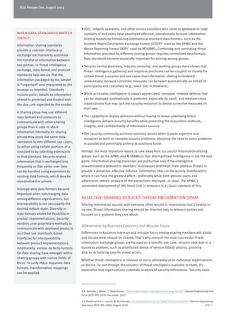 Transforming Expectations for Treat-Intelligence Sharing | PDF