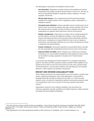CONTINUOUS APPLICATION AVAILABILITY WITH EMC VPLEX | PDF