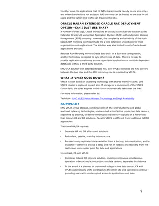 CONTINUOUS APPLICATION AVAILABILITY WITH EMC VPLEX | PDF