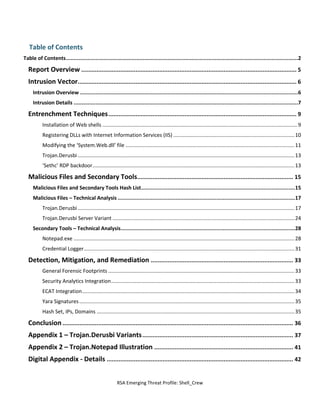 RSA Incident Response Threat Emerging Threat Profile: Shell_Crew | PDF ...