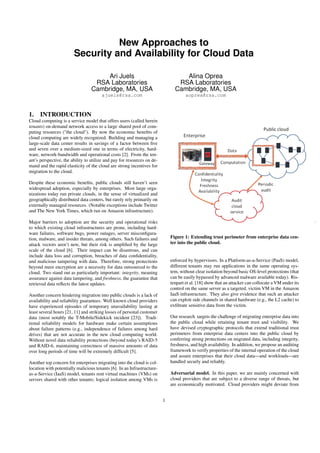 New Approaches to Security and Availability for Cloud Data | PDF