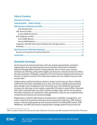 EMC for Network Attached Storage (NAS) Backup and Recovery Using NDMP | PDF