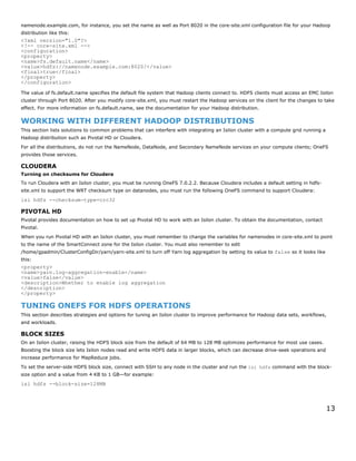 EMC Isilon Best Practices for Hadoop Data Storage | PDF
