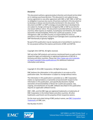 SAP HANA in an EMC Private Cloud | PDF | Data Storage and Warehousing | Computing