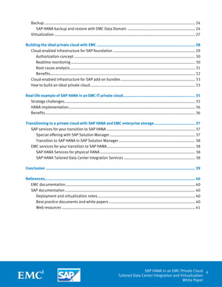 SAP HANA in an EMC Private Cloud | PDF