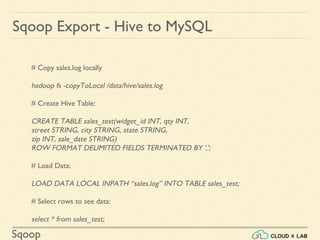 Introduction to Sqoop | Big Data Hadoop Spark Tutorial | CloudxLab | PDF