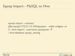 Introduction to Sqoop | Big Data Hadoop Spark Tutorial | CloudxLab | PDF
