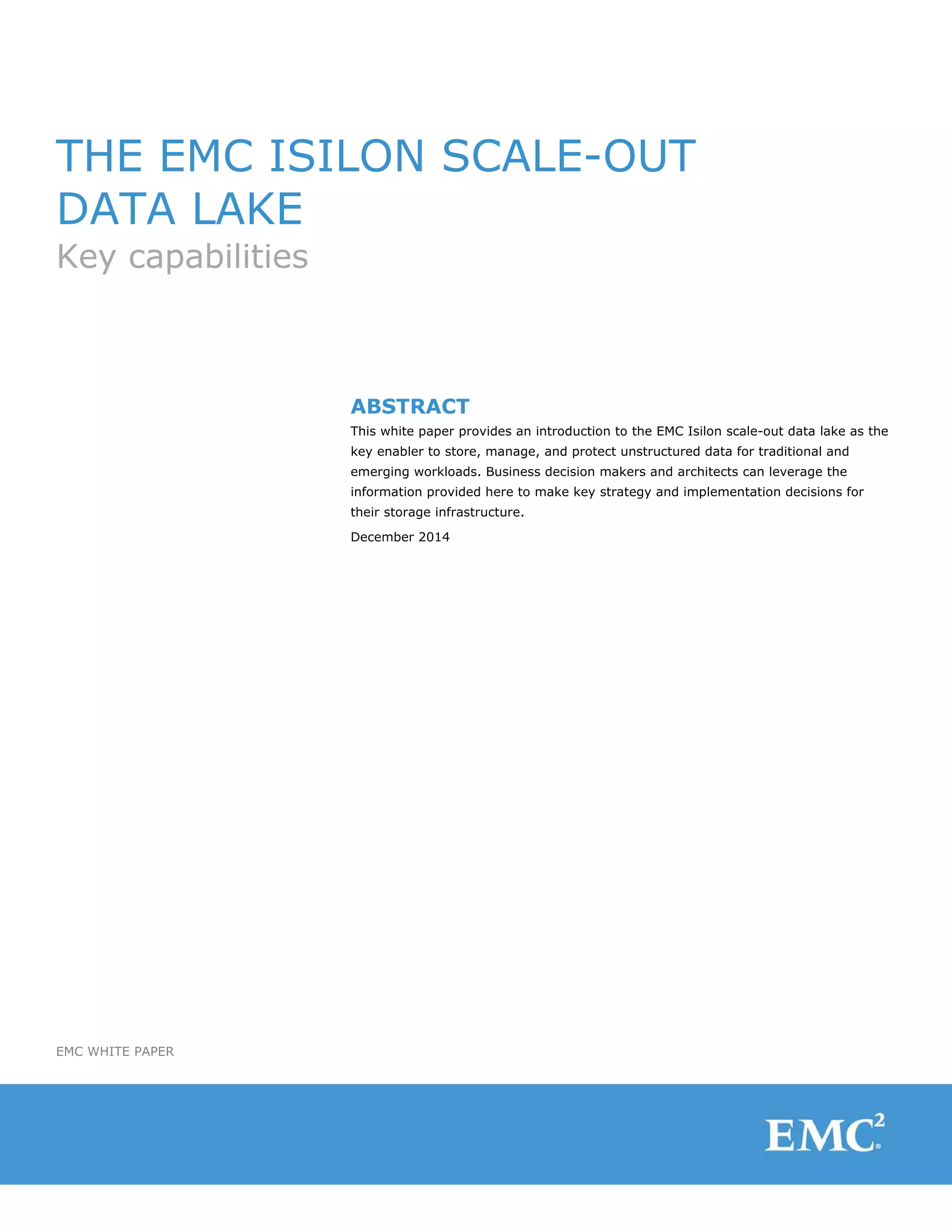 The EMC Isilon Scale-Out Data Lake | PDF