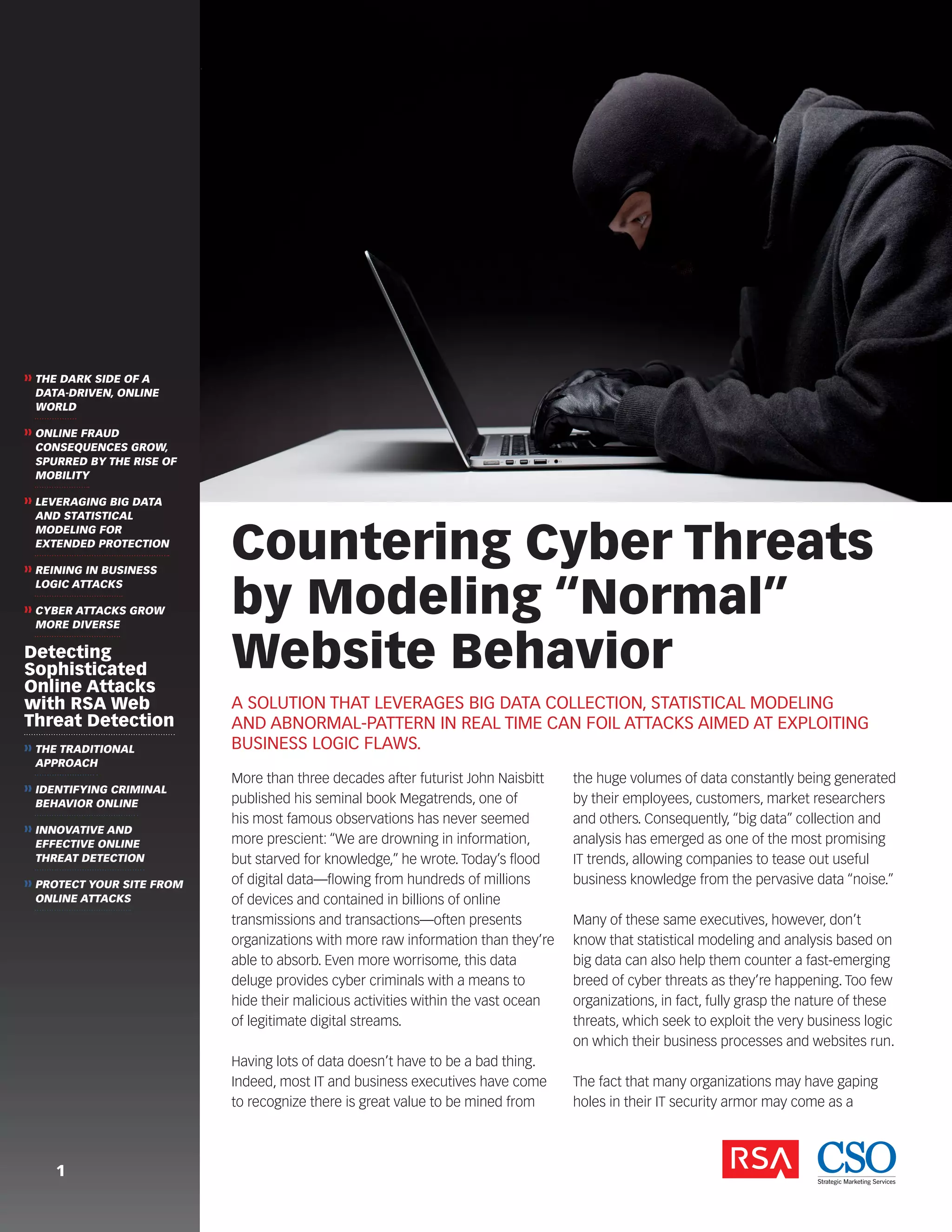 Countering Cyber Threats By Monitoring “Normal” Website Behavior | PDF