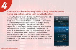 2014 Threat Detection Checklist: Six ways to tell a criminal from a ...