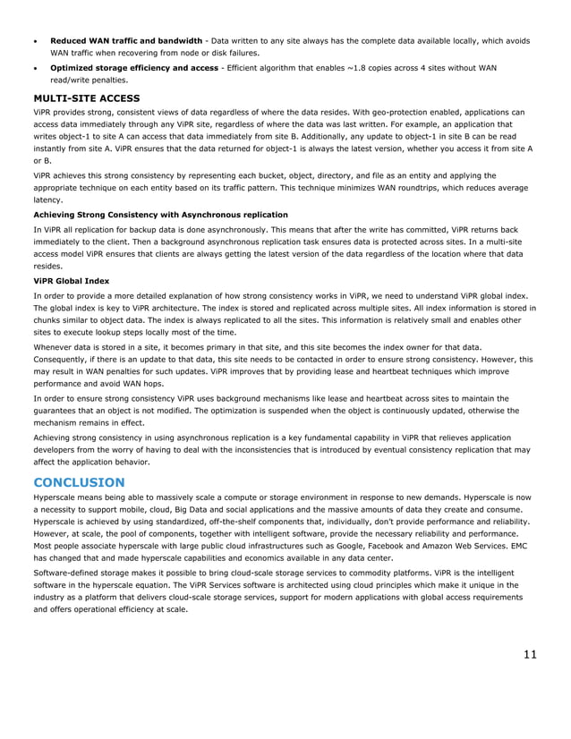 EMC ViPR Services Storage Engine Architecture | PDF | Data Storage and ...