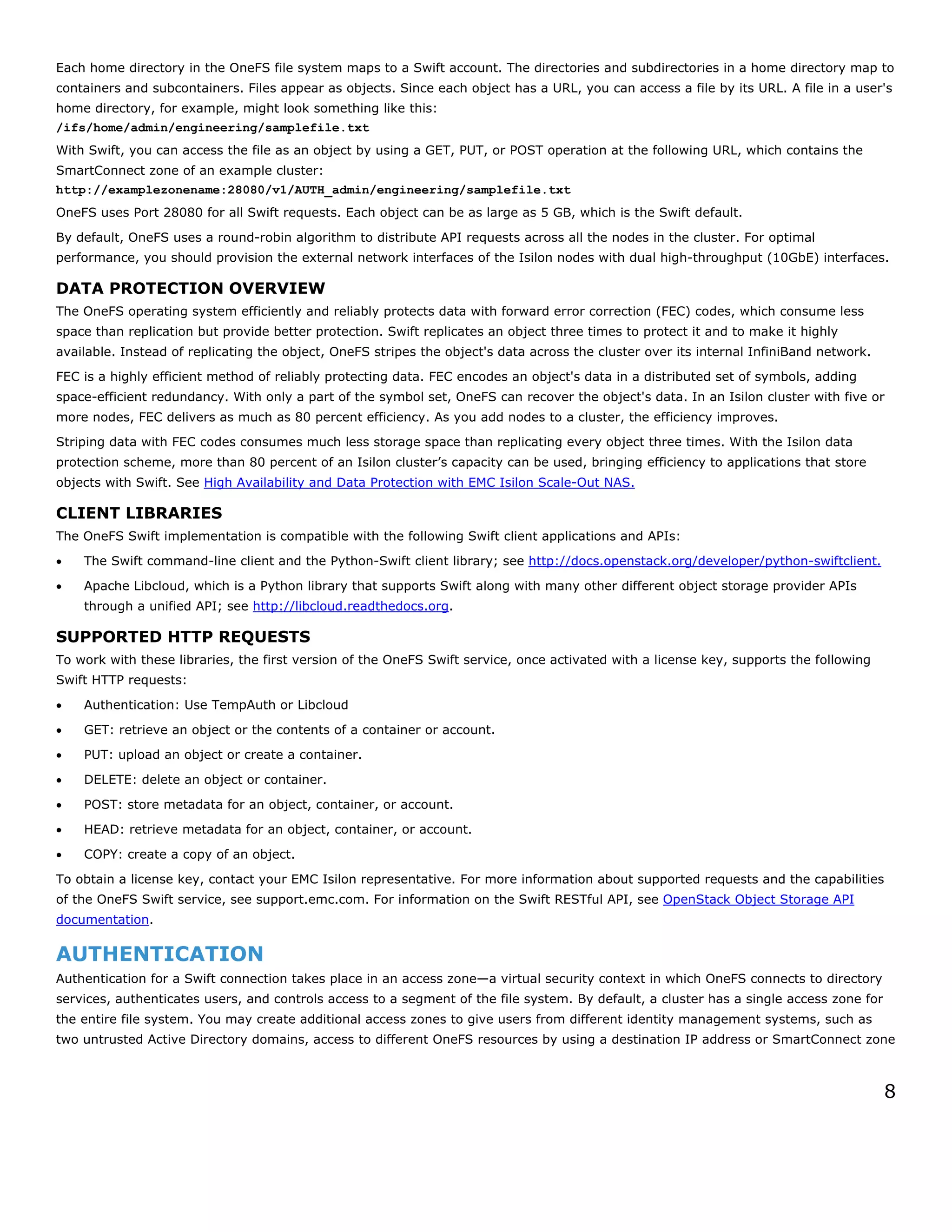 OpenStack Swift Object Storage on EMC Isilon Scale-Out NAS | PDF