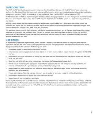 OpenStack Swift Object Storage on EMC Isilon Scale-Out NAS | PDF
