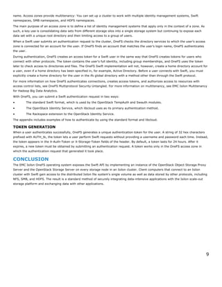 OpenStack Swift Object Storage on EMC Isilon Scale-Out NAS | PDF