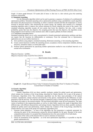 Parameter Optimization of Shot Peening Process of PMG AL2024 Alloy Cover | PDF