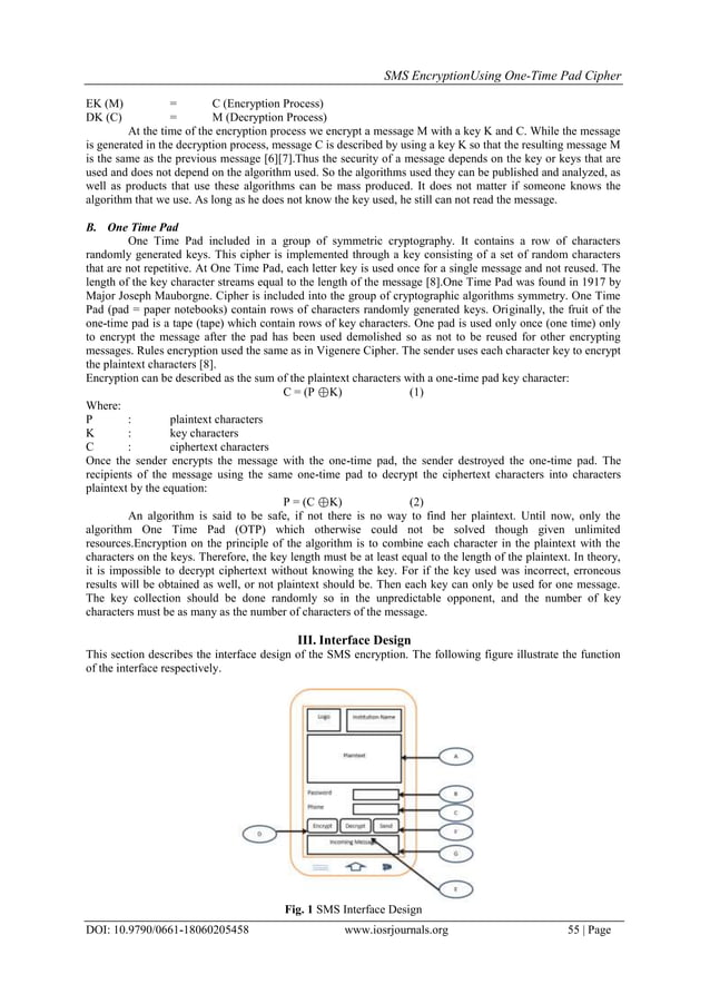 SMS Encryption Using One-Time Pad Cipher | PDF