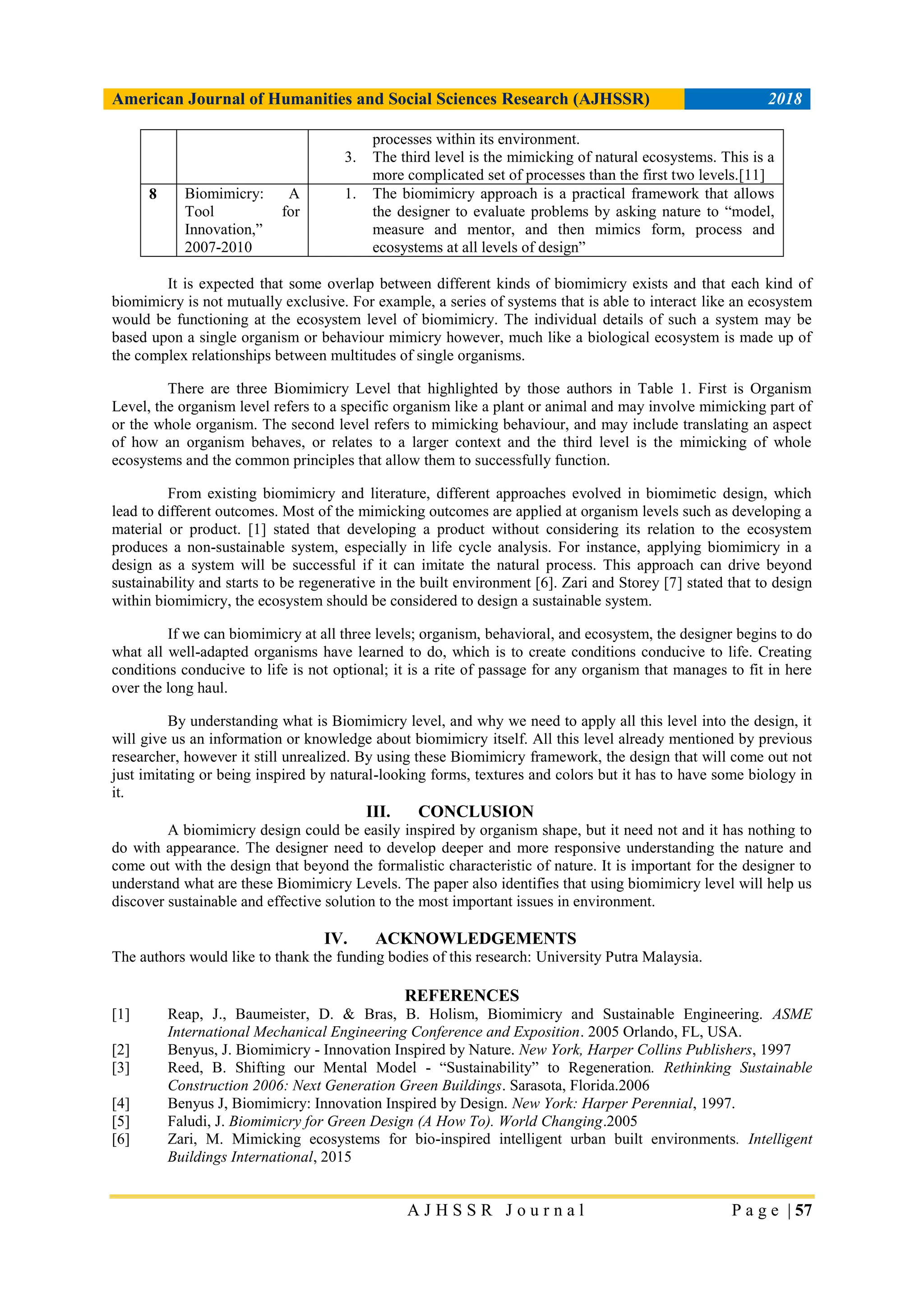 Review on Biomimicry Levels | PDF