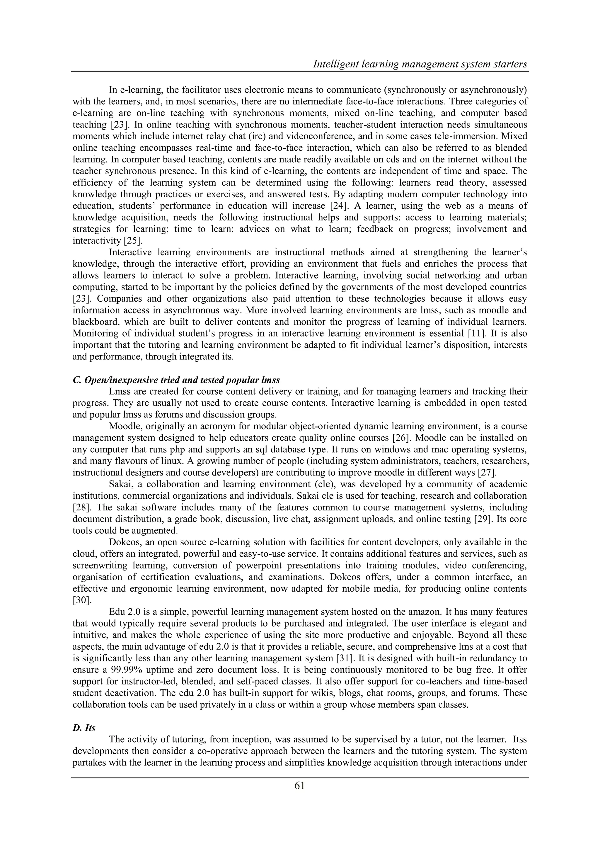 Intelligent learning management system starters | PDF