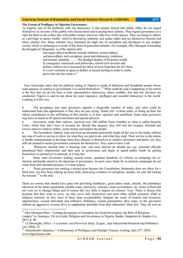 Profligacy in Nigerian Governance and Possible Lessons from Luke 15: 11 ...