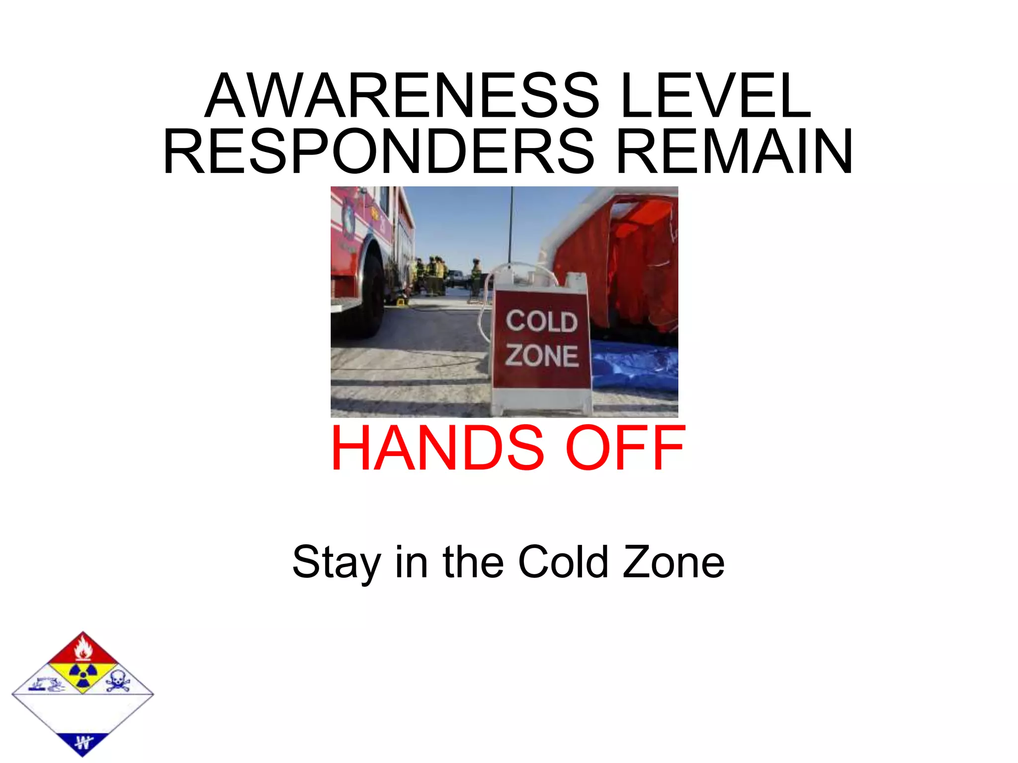 FIRST RESPONDER HAZMAT AWARENESS POWERPOINT TRAINING PRESENTATION | PPT