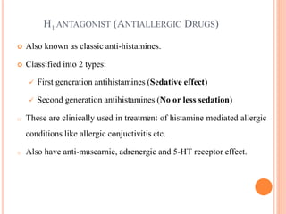 Anti-histaminic Drugs or H1- Antagonists | PDF