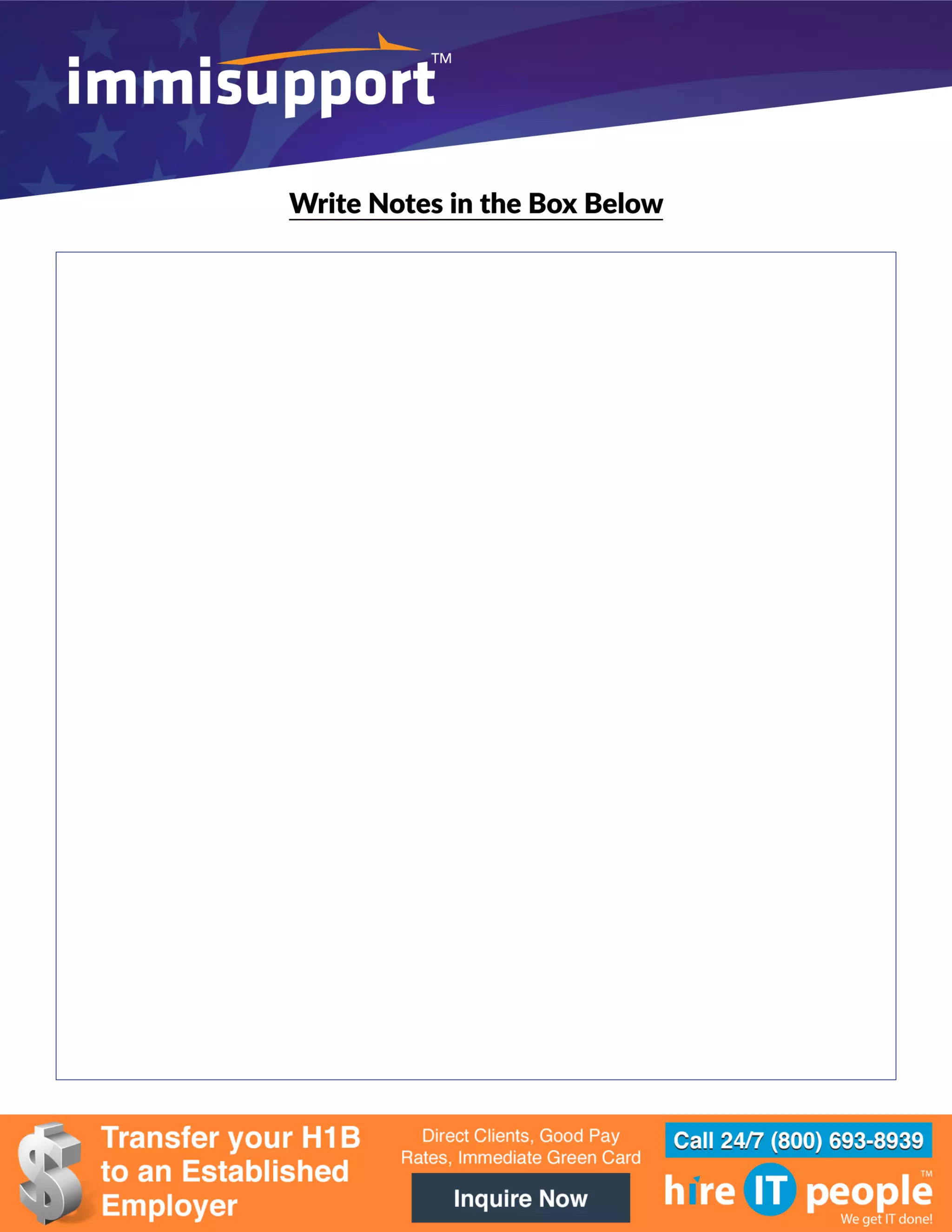 H1B Visa RFE Response Checklist | PDF