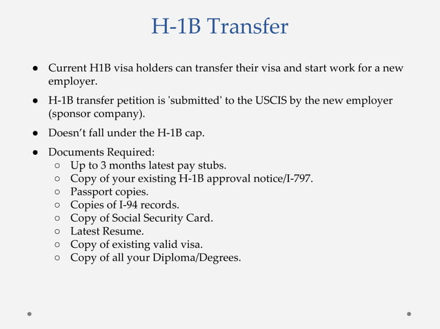A Guide to the H1B Visa | PPTX | Business Banking & Finance | Business