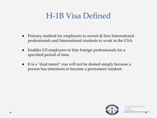 A Guide to the H1B Visa | PPT