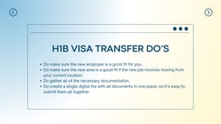 H1B Visa Transfers: Essential Guide and Tips | PDF