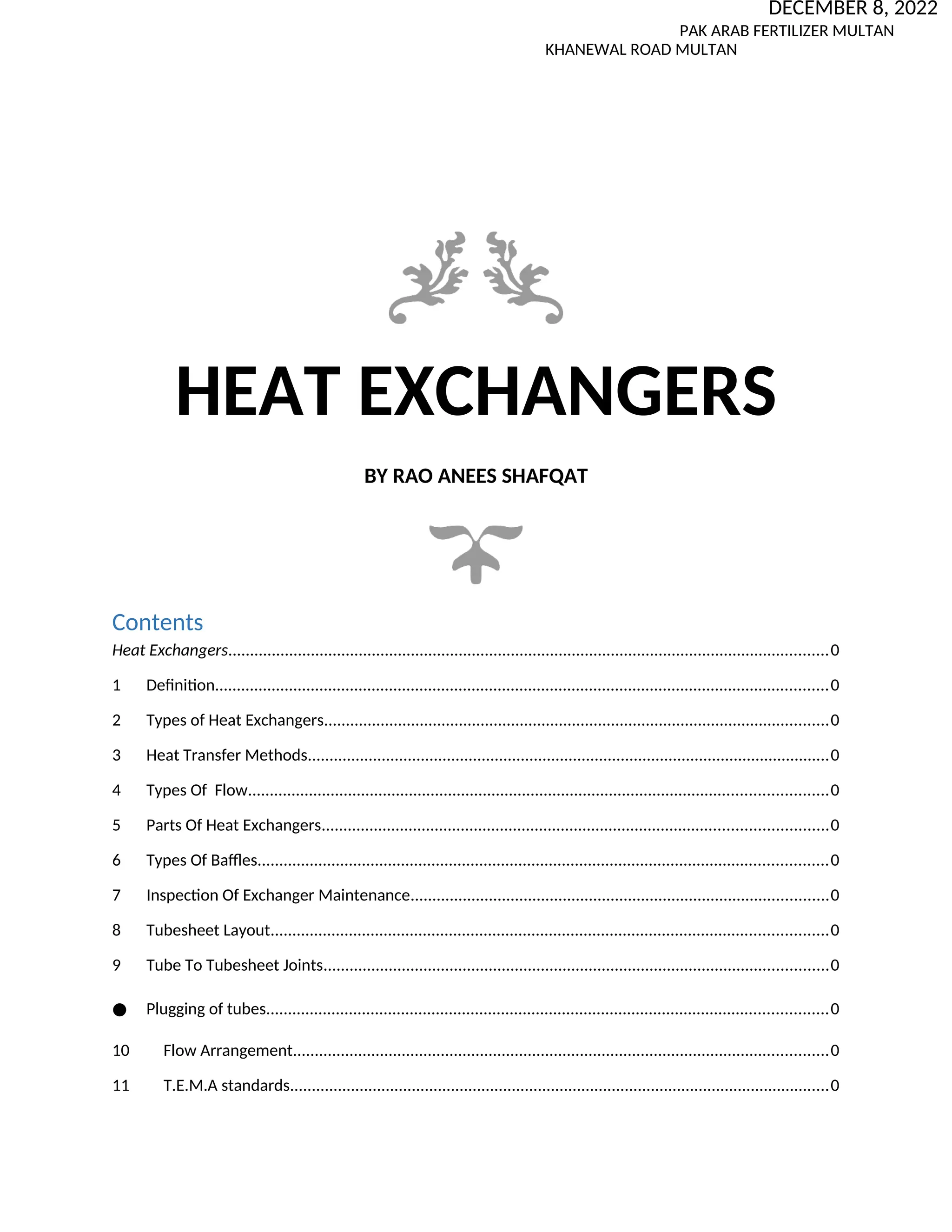 Heat Exchanger Presentation by Anees.docx