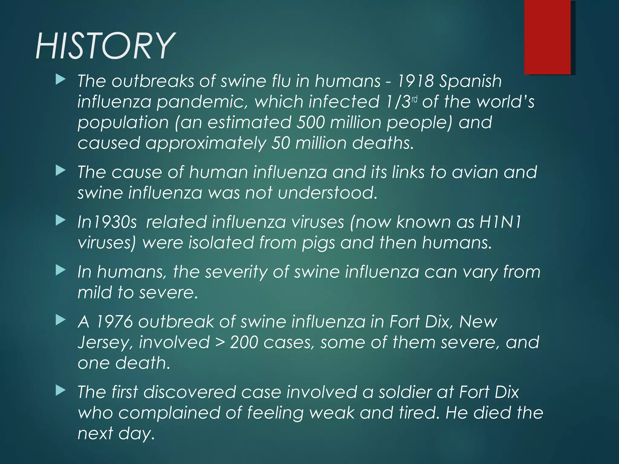 H1 N1 influenza (swine flu) | PPT
