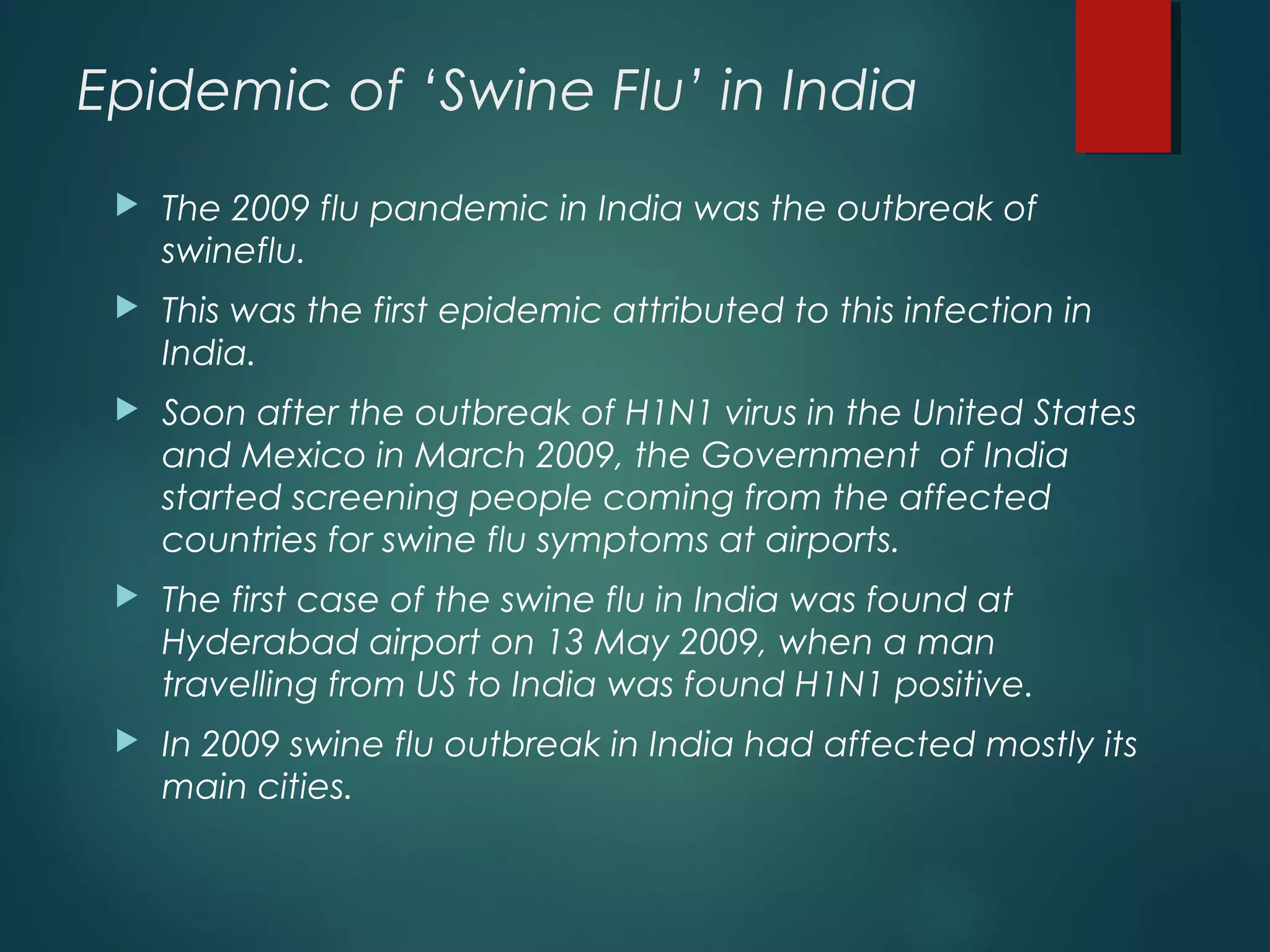 H1 N1 influenza (swine flu) | PPT