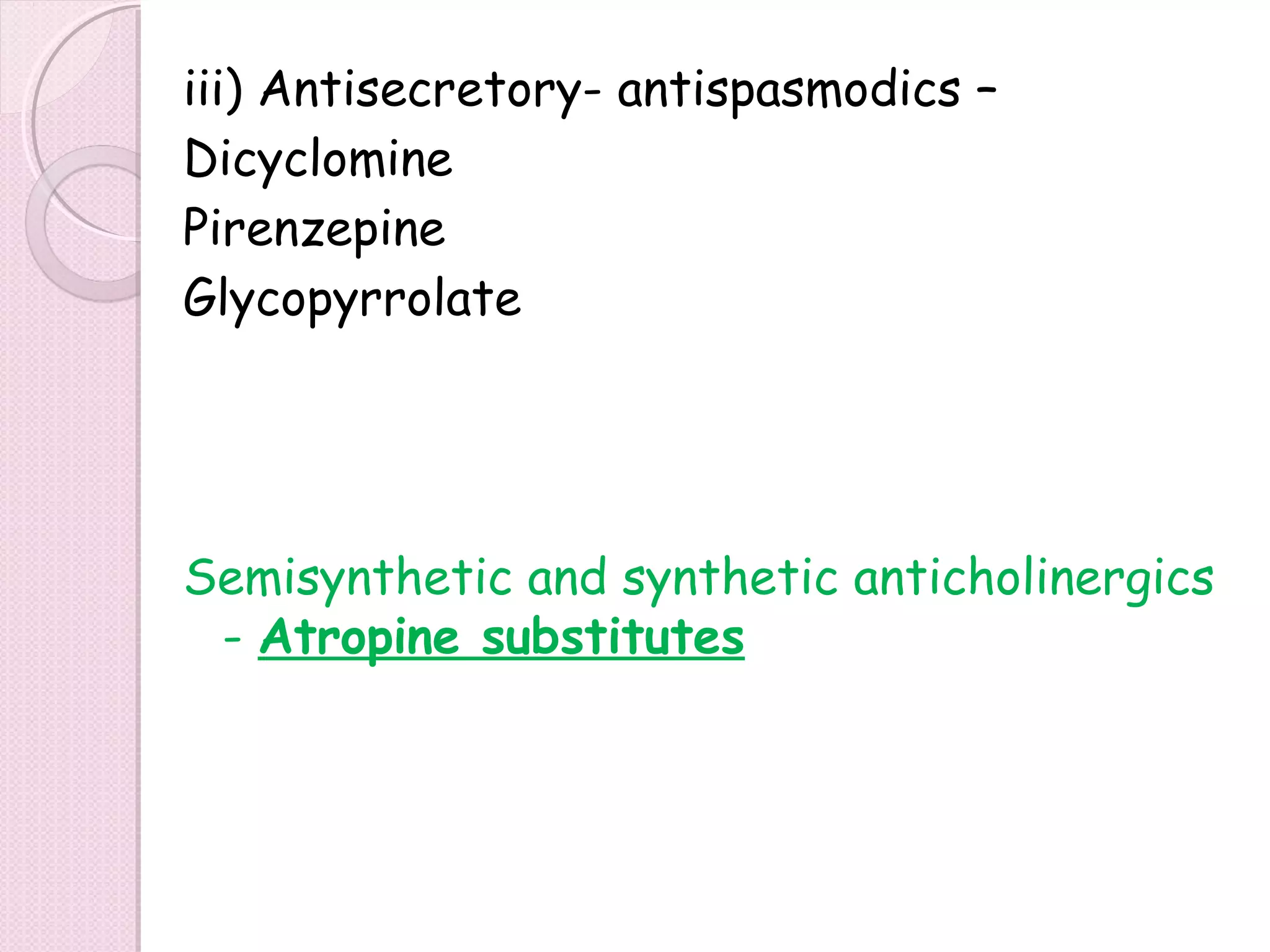 4.cholinergic and anticholinergics | PPT