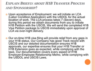 H1b Visa Transfer Process | PPTX