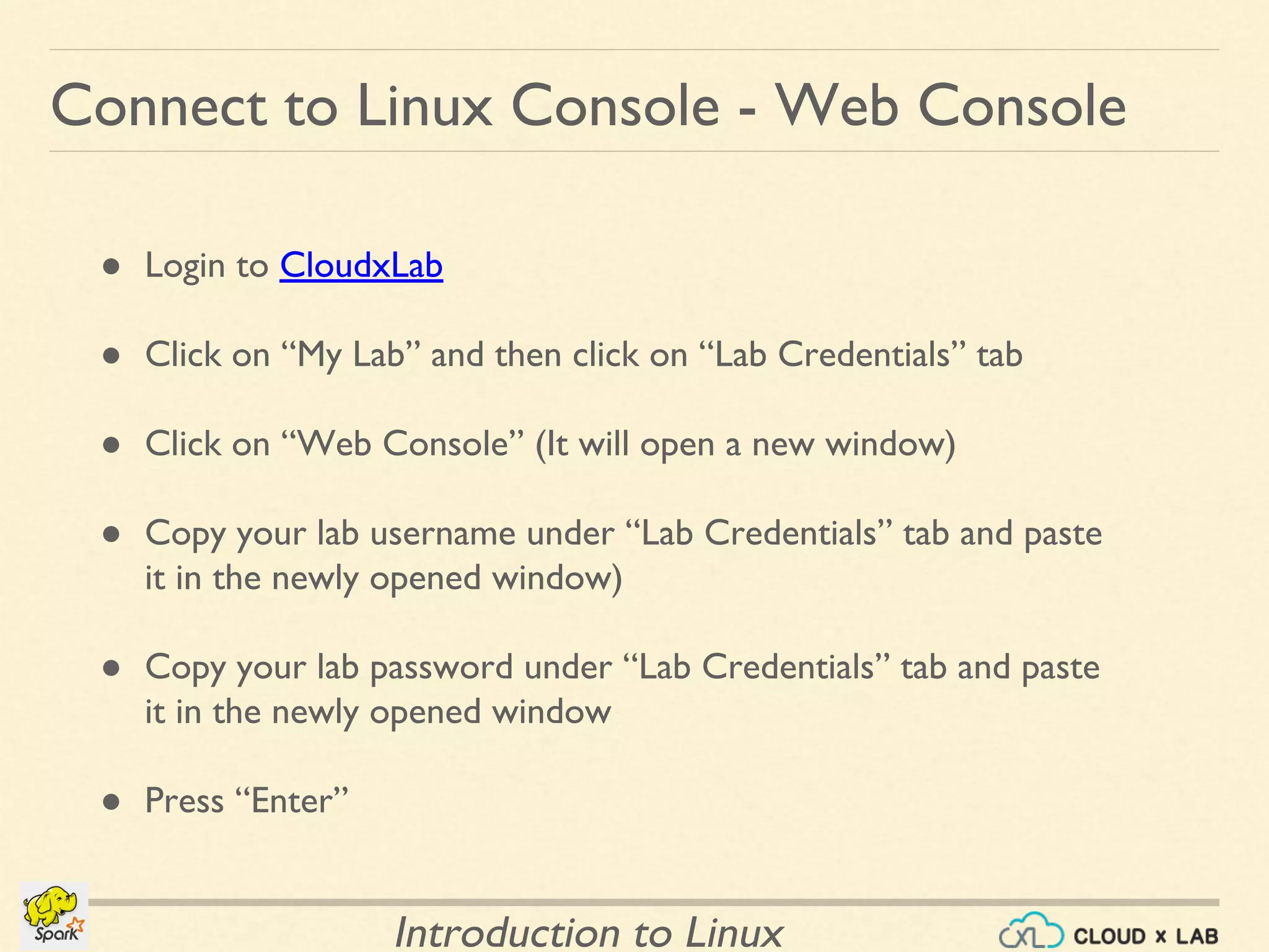 Introduction to Linux | Big Data Hadoop Spark Tutorial | CloudxLab | PPT