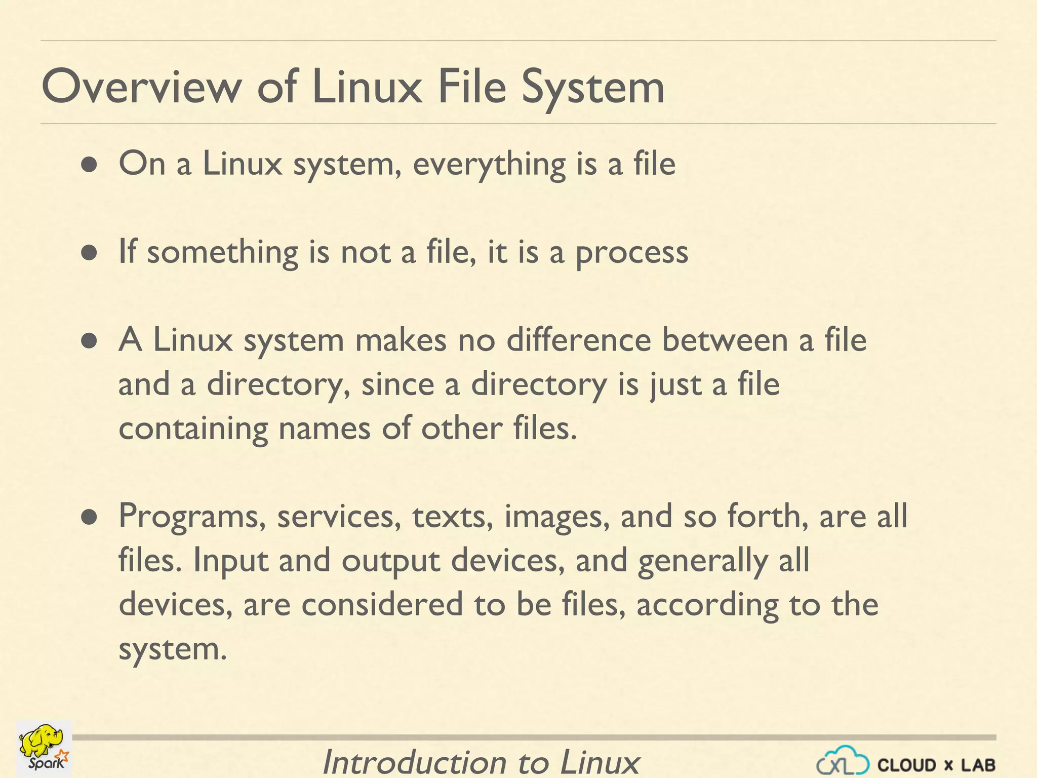 Introduction to Linux | Big Data Hadoop Spark Tutorial | CloudxLab | PPT