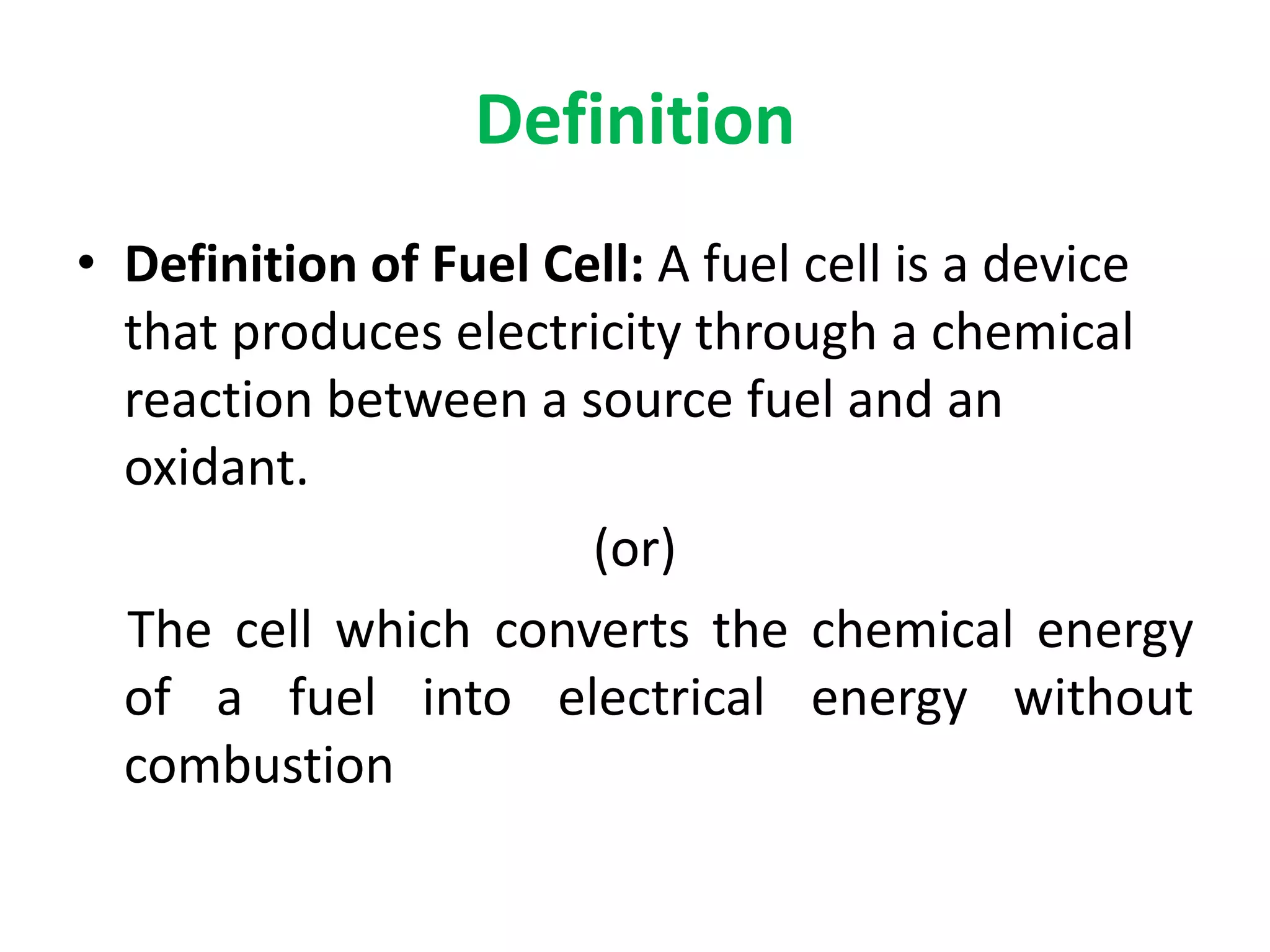 Hydrogen- Oxygen fuel cell fuel cell | PPTX