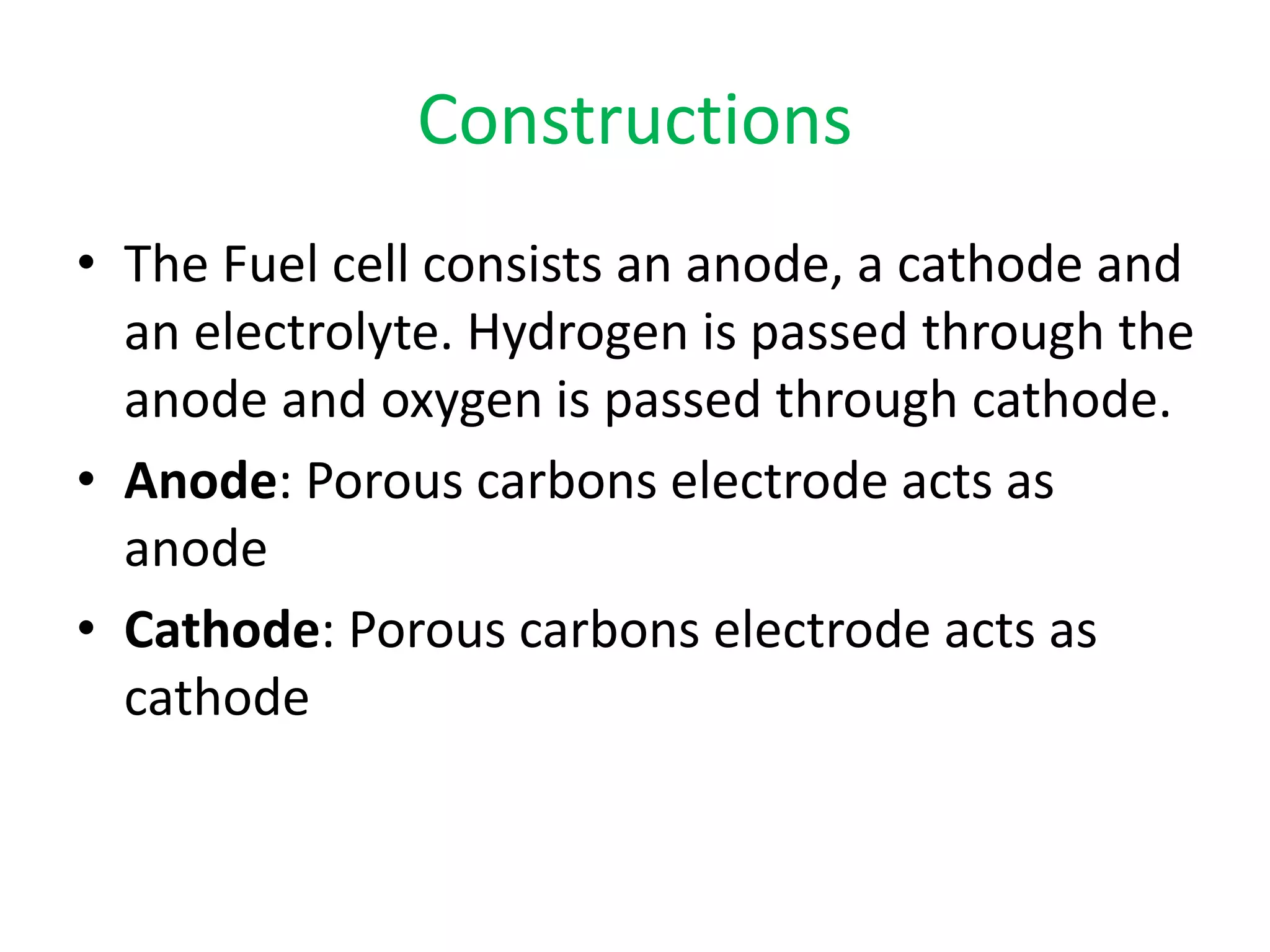 Hydrogen- Oxygen fuel cell fuel cell | PPTX