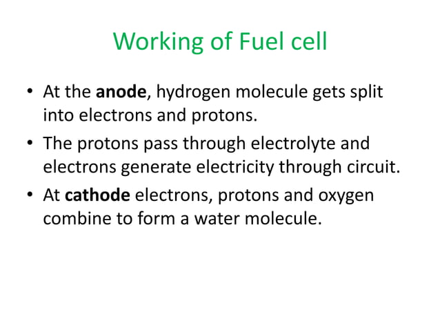 Hydrogen- Oxygen fuel cell fuel cell | PPT